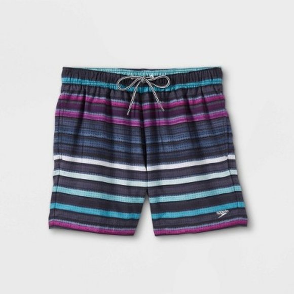 Speedo | Swim | Speedo Mens 55 Volley Anthracite Cliff Stripe Swim ...